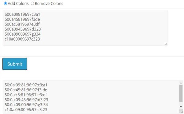 Add Remove Colons WWPN WWNN VNX UUID [Advanced Features]